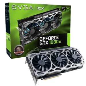 evga geforce gtx 1080 ti ftw3 gaming, 11gb gddr5x, icx technology - 9 thermal sensors & rgb led g/p/m, 3x async fan control, optimized airflow design graphics card 11g-p4-6696-kr (renewed)