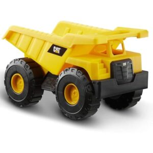 cat construction toys, cat dump truck toy construction vehicle – 10" plastic action vehicle with articulated buckets for indoor & outdoor play. ages 3+