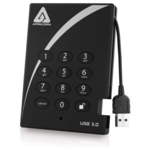 apricorn aegis padlock a25-3pl256-1000 1 tb external hard drive