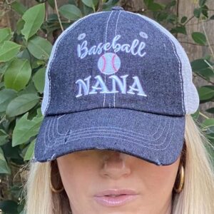 Cocomo Soul Womens Baseball Nana Hat | Baseball Nana Cap | Baseball Nana | Nana Hat 214 Dark Grey