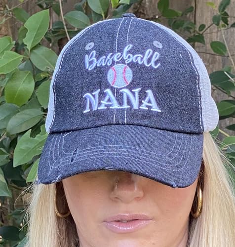 Cocomo Soul Womens Baseball Nana Hat | Baseball Nana Cap | Baseball Nana | Nana Hat 214 Dark Grey