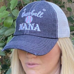 Cocomo Soul Womens Baseball Nana Hat | Baseball Nana Cap | Baseball Nana | Nana Hat 214 Dark Grey