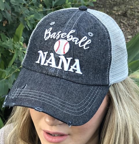 Cocomo Soul Womens Baseball Nana Hat | Baseball Nana Cap | Baseball Nana | Nana Hat 214 Dark Grey