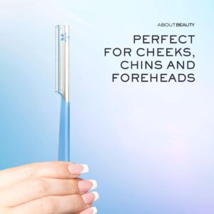 Kai About Face Pro-Premium Professional Facial Razors; 3 Beauty Groomers per Package; Stainless Steel Razors for Hair Removal and Dermaplaning from Face, Neck, & Hairline