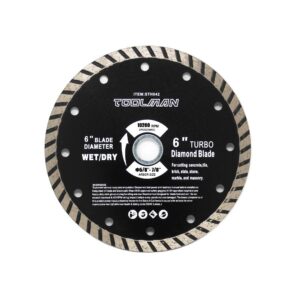 toolman circular saw blade universal fit 6" for dry mansonry works with dewalt makita ryobi skill bosch sth042