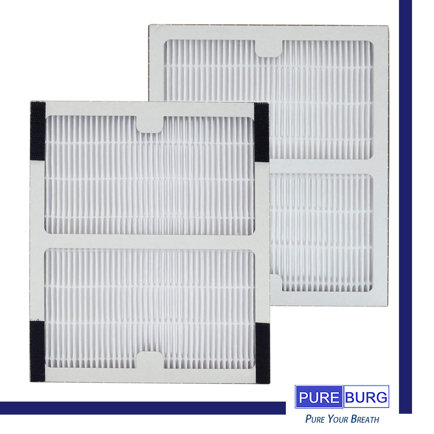 PUREBURG IAF-H-100B True HEPA Replacement Filter Kit 1+2 Compatible with Idylis IAF-H-100B, IAP-10-050,IAP-10-125, IAP-10-150, AC-2125, AC-2126, AC-40-140 Air Purifiers