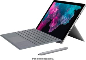 microsoft surface pro 5 12.3” touch-screen (2736 x 1824) tablet pc, intel core m3, 4gb memory, 128gb ssd, with platinum signature type cover, wifi, card reader, bluetooth, windows 10