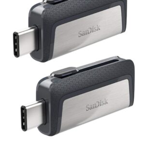 SanDisk Ultra 32GB (Two Pack Bundle) Dual Drive USB Type-C (SDDDC2-032G-G46) with Everything But Stromboli (TM) Lanyard