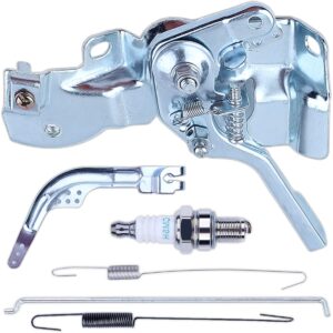 adefol throttle assembly with governor return spring for honda gx160 gx200 gx140 168f 5.5/6.5hp engine, throttle control assy + arm governor + rod governor + spark plug 6 in 1 replace 6500-zh8-823