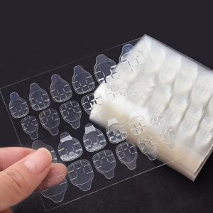 50 sheets double side glue nail sticker for press on nail sticky tabs,waterproof breathable false nail tips jelly adhesive tabs nail glue