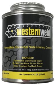 western weld clear all purpose tire repair vulcanizing cement brush top can 8 oz