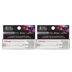 ardell lashgrip strip false lash adhesive, clear, 0.25 oz x 2 pack