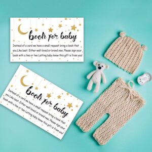 Books for Baby Shower Request Cards (50 Pack), Baby Shower Invitation Inserts.