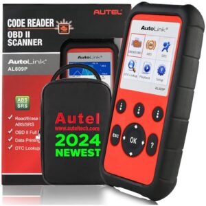 autel autolink al609p obd2 scanner diagnostic tool with abs srs, turn off check engine light (mil) & abs/srs warning light, reset monitors, autovin, live data, dtc-lookup, al619 al519 al319 upgrade