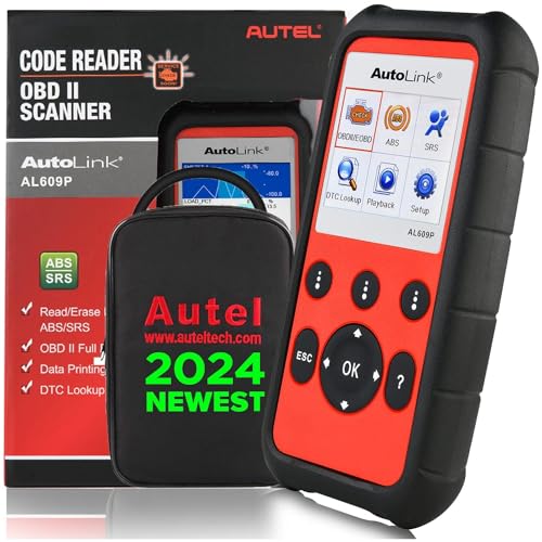 Autel AutoLink AL609P OBD2 Scanner Diagnostic Tool with ABS SRS, Turn Off Check Engine Light (MIL) & ABS/SRS Warning Light, Reset Monitors, AutoVIN, Live Data, DTC-Lookup, AL619 AL519 AL319 Upgrade