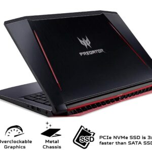 acer 2019 Predator Helios 300 VR Reality 15.6" FHD IPS Gaming Laptop Computer, 8th Gen Intel Hexa-Core i7-8750H up to 4.1GHz, 16GB DDR4, 512GB SSD, GTX 1060 6GB, 802.11ac WiFi, Windows 10