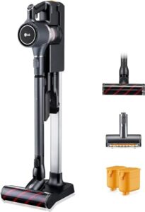 lg cordzero cordless stick vacuum cleaner, hard floor, carpet, upholstery, car, pet hair, powerful suction, extra battery, up to 80 min, lightweight, handheld, a907gms