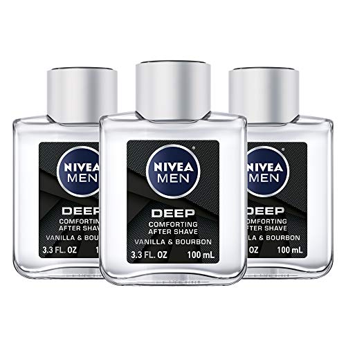 Nivea Men DEEP Comfort Post Shave Lotion - Soothe Shave irritation - 3.3 fl. oz. Bottle (Pack of 3)