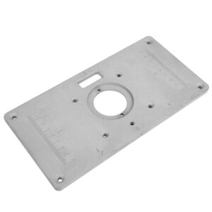 Router Table Insert Plate, Aluminum DIY Router Table for Woodworking (235mm x 120mm x 8mm Silver)