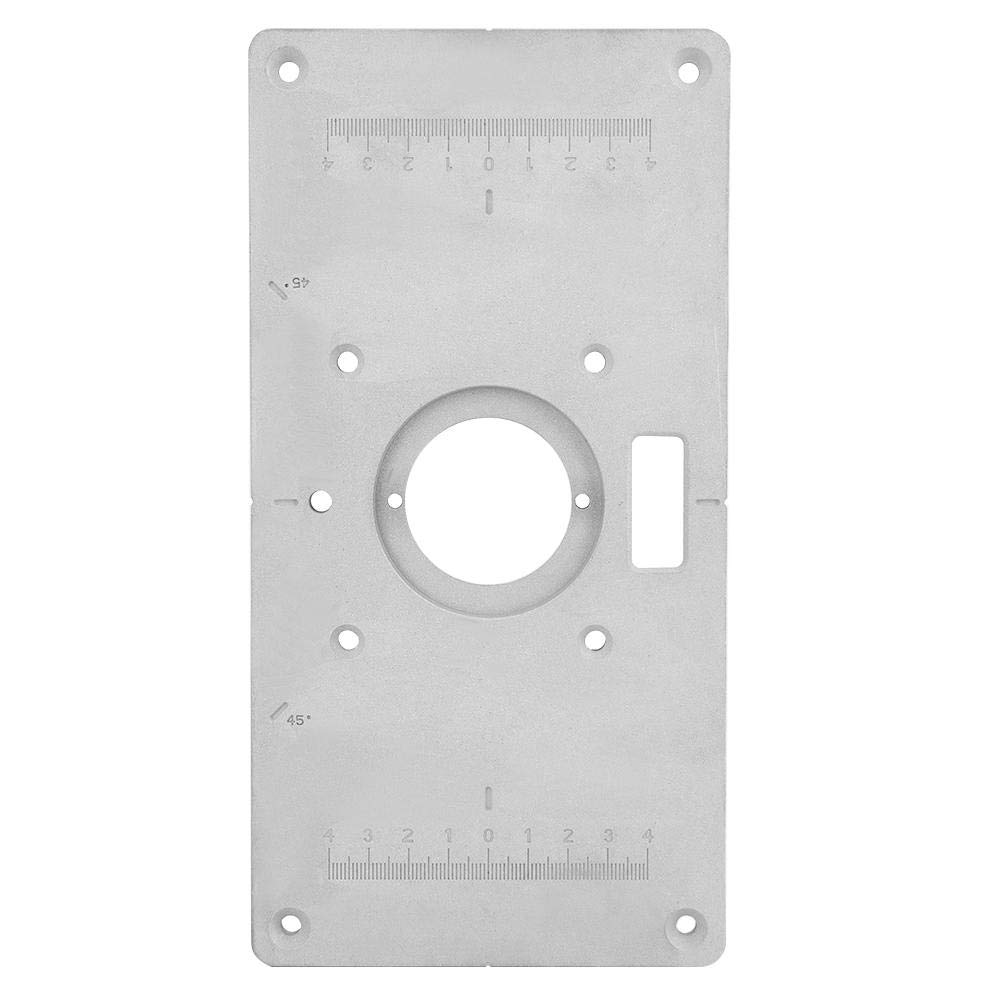 Router Table Insert Plate, Aluminum DIY Router Table for Woodworking (235mm x 120mm x 8mm Silver)