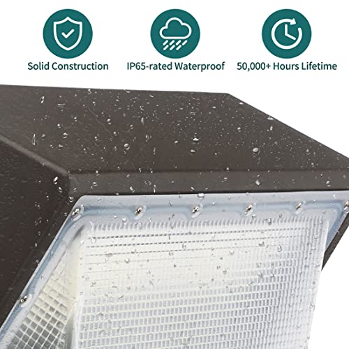 kadision 120W LED Wall Pack with Photocell, 15600LM 5000K 100-277V, Dusk to Dawn Outdoor Commercial Grade Lighting Fixture for Parking Lots, Warehouses, Yards, ETL/cETL Listed