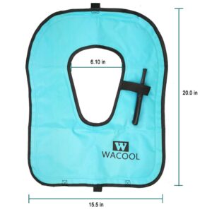 WACOOL Inflatable Snorkel Diving Swimming Scuba Vest Jacket for Adult Youth Kids (Kids, Sky Blue)