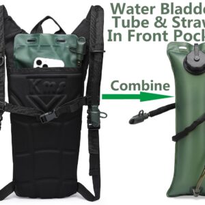 ATBP Tactical Hydration Pack 3L Water Bladder Backpack Lightweight Water Storage Reservoir Bag Daypack for Running Hiking Cycling Biking