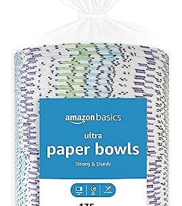 Amazon Basics Ultra Paper Bowls, 20 Oz, Disposable, 540 Count (4 packs of 135), White (Previously Encore)