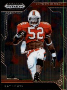 2019 prizm draft picks football #77 ray lewis miami hurricanes official collegiate panini football trading card