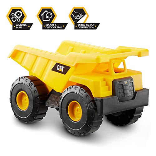 CAT Construction Toys Construction Tough Rigs 15" Dump Truck & Excavator Set Toys 2 Pack Ages 3+ | Kid Powered Caterpillar Vehicle Set | Indoor or Ourdor Play | No Batteries Required