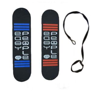 easy people skateboards tsp2 bu & rd snow skate channelback snow skateboard with 2x leash snowskate choose color option