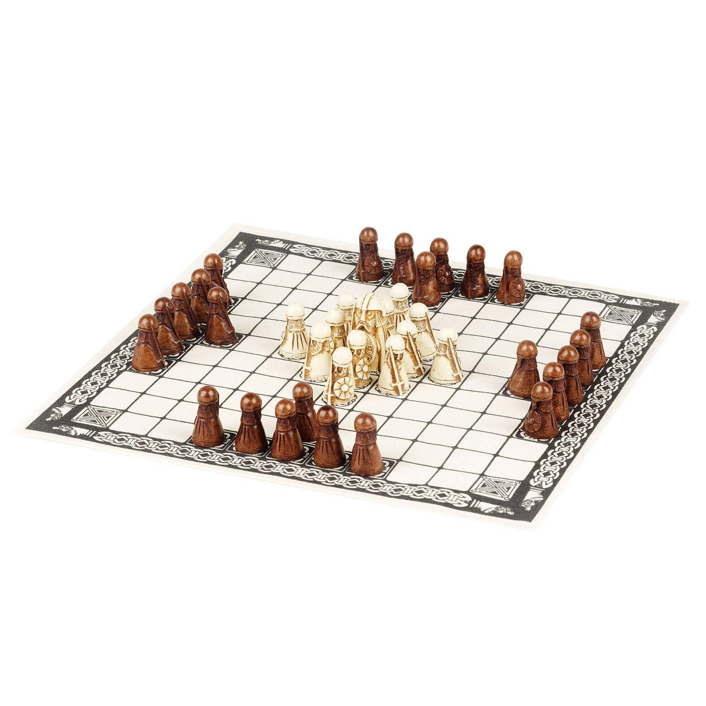 Hnefatafl - The Viking Game - Includes Uniquely Designed Cotton Drawstring Pouch/Bag for Playing Pieces