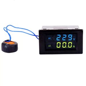 lcd voltmeter, d85-2042a double digital display lcd voltmeter ammeter ac80-500v voltage meter current meter tester