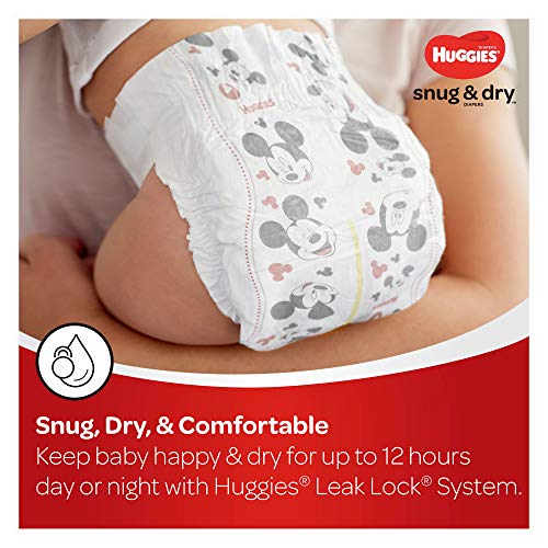 HUGGIES Snug & Dry Baby Diapers One Month Supply, 210 Count (Packaging May Vary)