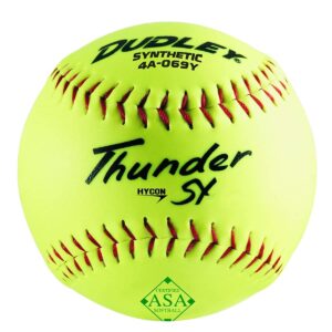 thunder sy softball, asa, 12-in., 6-pk.