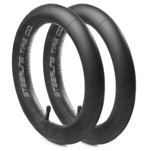 12.5'' x 1.75/2.25 premium explosion proof front inner tire tube for all bob revolution strollers, stroller strides & ce & aw - perfect bob stroller tiretube replacement [2 pack] steerling tire co.