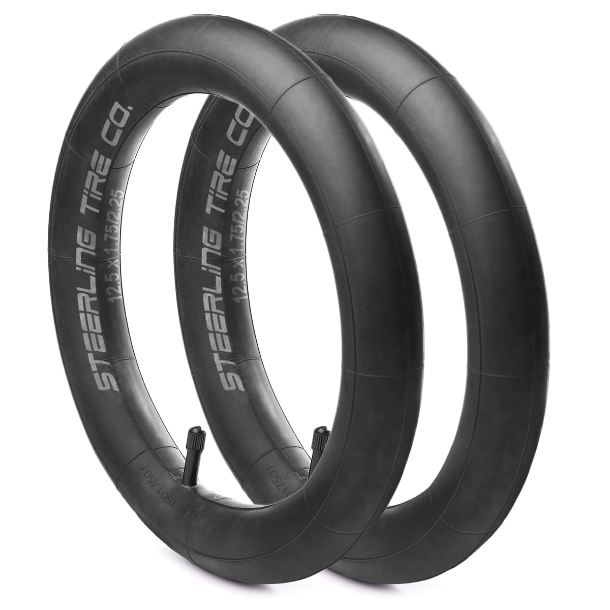 12.5'' x 1.75/2.25 Premium Explosion Proof Front Inner Tire Tube for All BOB Revolution Strollers, Stroller Strides & CE & AW - Perfect BOB Stroller TireTube Replacement [2 Pack] Steerling Tire Co.