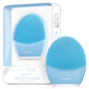 foreo luna 3 facial cleansing brush | combination skin | anti aging face massager | enhances absorption of facial skin care products | for clean & healthy face care | simple & easy | waterproof