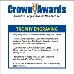 Crown Awards Ice Skating Trophies with Custom Engraving, 7.25" Personalized Male Ice Skating Trophy On Deluxe Round Base 1 Pack Prime