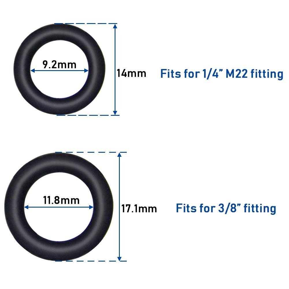 Twinkle Star Pressure Washer O-Rings Kit for 1/4" & 3/8" Quick Connect Couplers - 40 Pack | Power Washer Hose O-Rings Set for Sealing, Replacement, and Maintenance