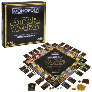 monopoly: star wars complete saga edition board game for kids ages 8 & up