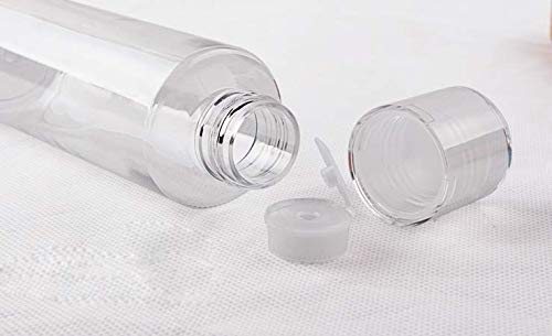 5 oz Clear Plastic Empty Bottles Travel Bottle Container with Flip Cap BPA -free Sample Tube Jars for Cosmetic Bath Shower Gel Lotion Liquid Shampoo - Set of 4