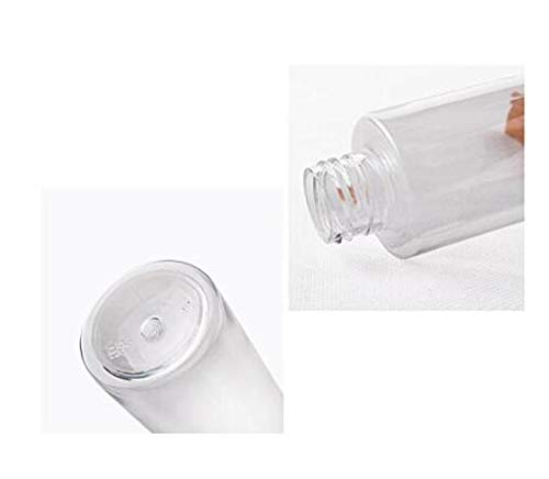 5 oz Clear Plastic Empty Bottles Travel Bottle Container with Flip Cap BPA -free Sample Tube Jars for Cosmetic Bath Shower Gel Lotion Liquid Shampoo - Set of 4