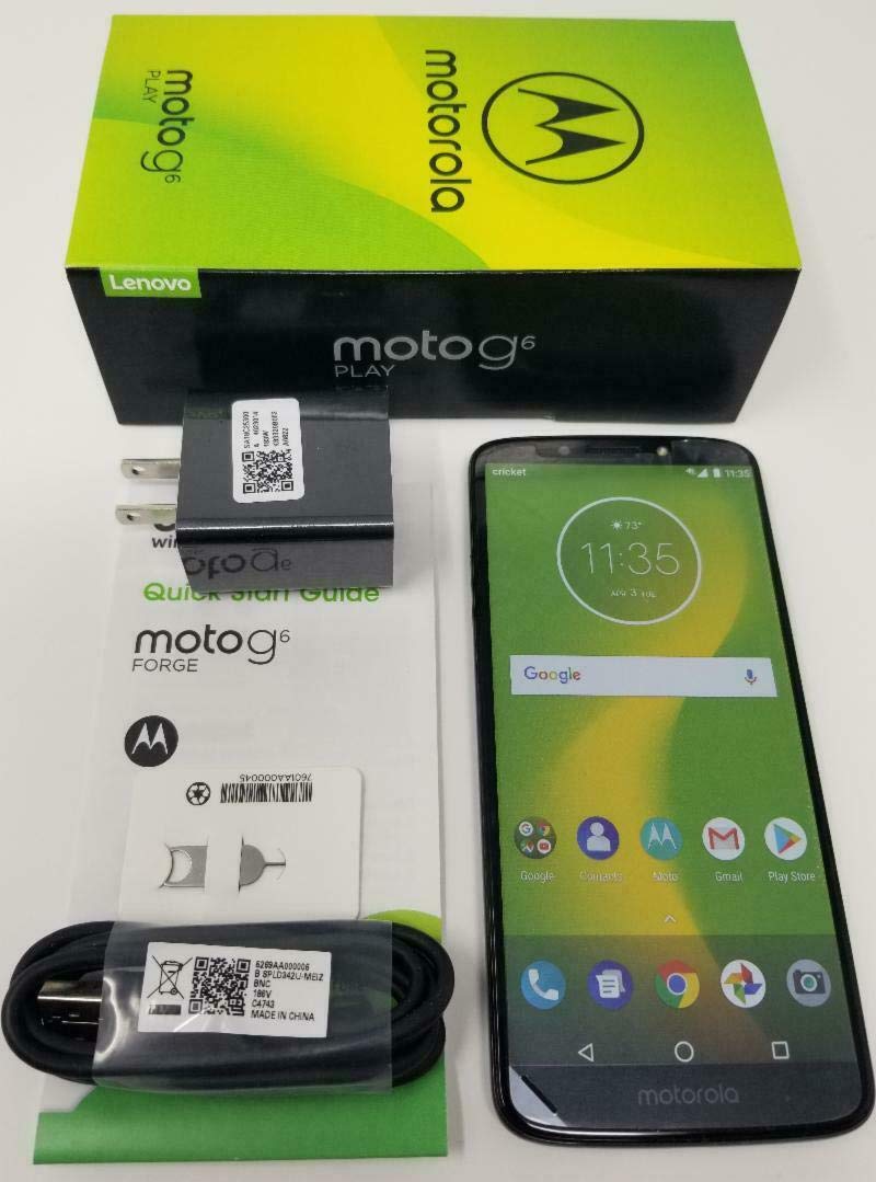 Motorola Moto G6 Play 16GB - 5.7" 4G LTE Unlocked Smartphone, US Version, XT1922-9 (Deep Indigo) (Renewed)