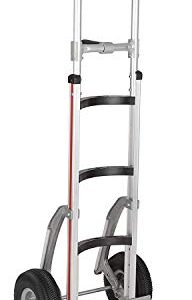 Magliner HMK53CUA45 Aluminum Hand Truck, Curved Back Frame, 60" Single Grip Handle, 18" x 7-1/2" Aluminum Diecast Nose Plate, 500 lb Capacity (Pack of 1)