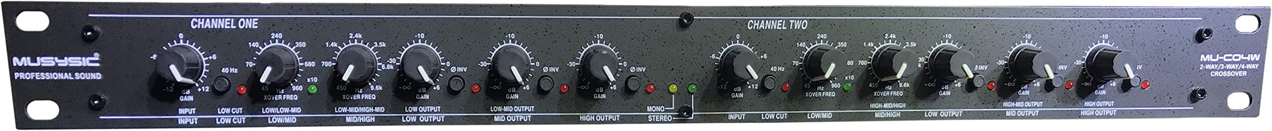 MUSYSIC MU-CO4W Professional 2/3/4-WAY Audio Stereo Sound Processing Crossover