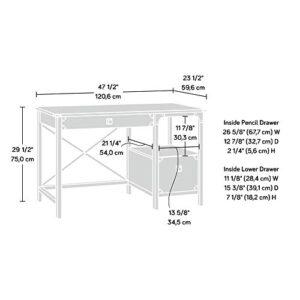 Sauder 423912 Steel River Desk, Carbon Oak Finish