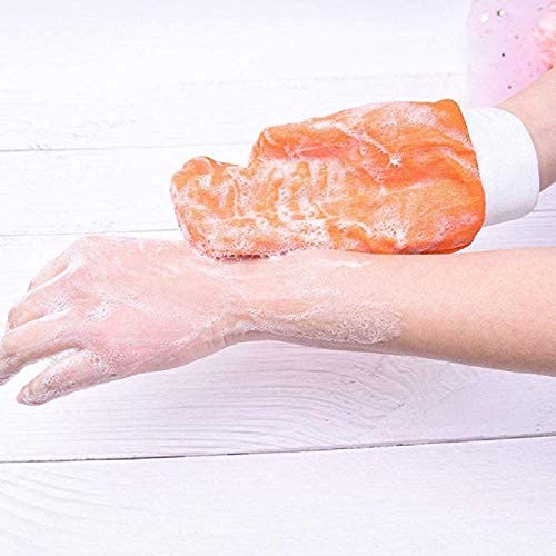 Bastex Exfoliating Bath Washcloth. Genuine Korean Towel Cloth Used for Exfoliating. Exfoliator Scrub Mitten for Bath and Shower Use - 3 Pieces (6.7 inch x 5.2 inch). Comes in Yellow, Pink and Green