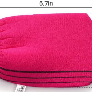 Bastex Exfoliating Bath Washcloth. Genuine Korean Towel Cloth Used for Exfoliating. Exfoliator Scrub Mitten for Bath and Shower Use - 3 Pieces (6.7 inch x 5.2 inch). Comes in Yellow, Pink and Green