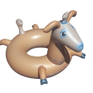 Swimline Inflatable Llama Swim Ring, Tan, 56"/46"/16"-44"